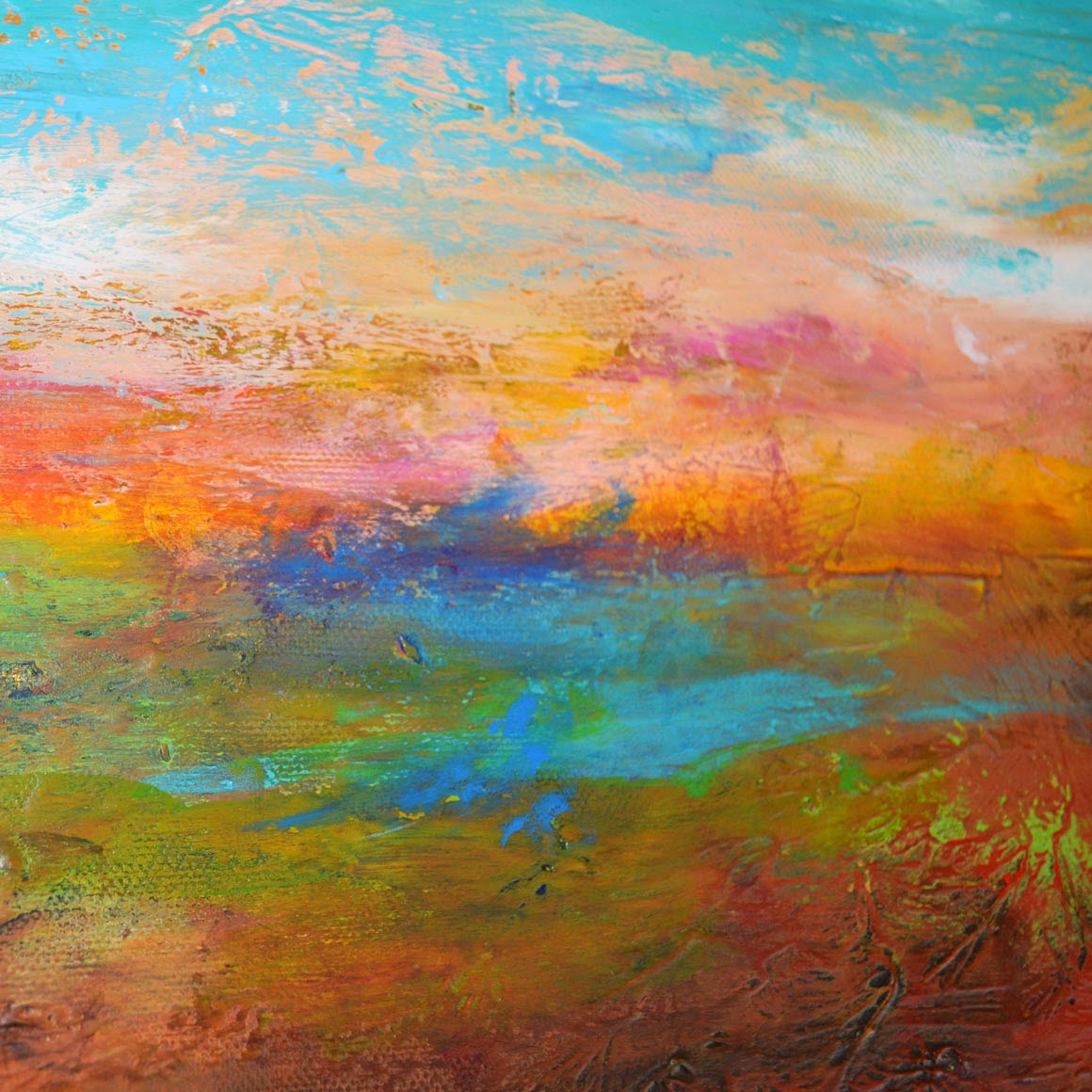 .: Just Completed This Large Beach Surf Abstract Painting