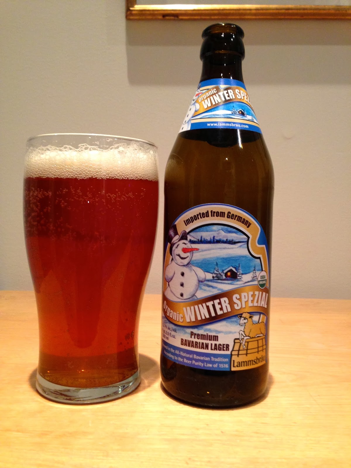 The Best Beer Blog: Lammsbräu Organic Winter Spezial Premium Bavarian Lager