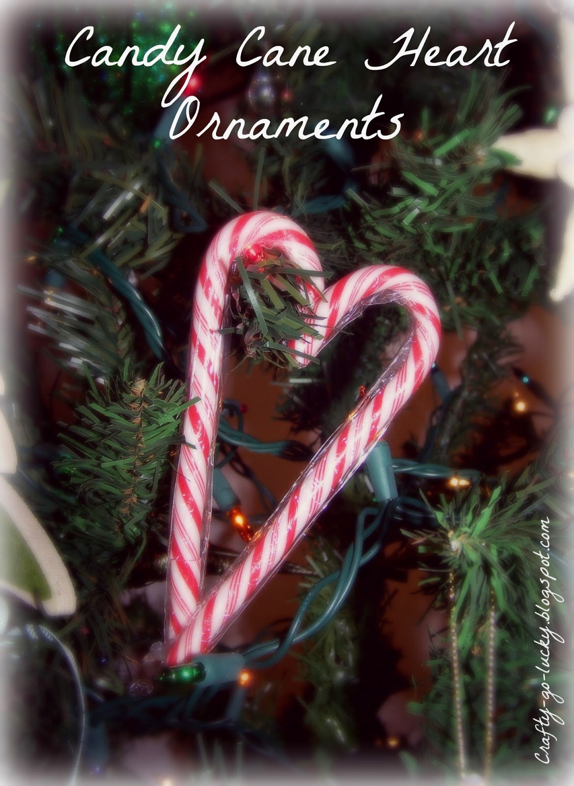 Crafty-Go-Lucky: (Easiest Ever) Candy Cane Heart Ornaments