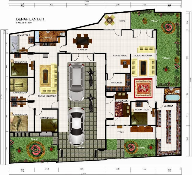 EMPROS kontraktor: GAMBAR LAYOUT (DENAH BANGUNAN)