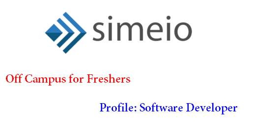 Simeio Solutions Off Campus for Freshers as Software Developer ...