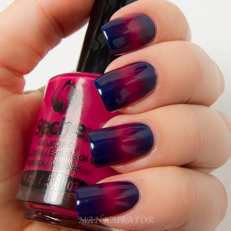 Seche Nail Lacquer Clever and Confident Swatch, Review, Nail Art Gradient