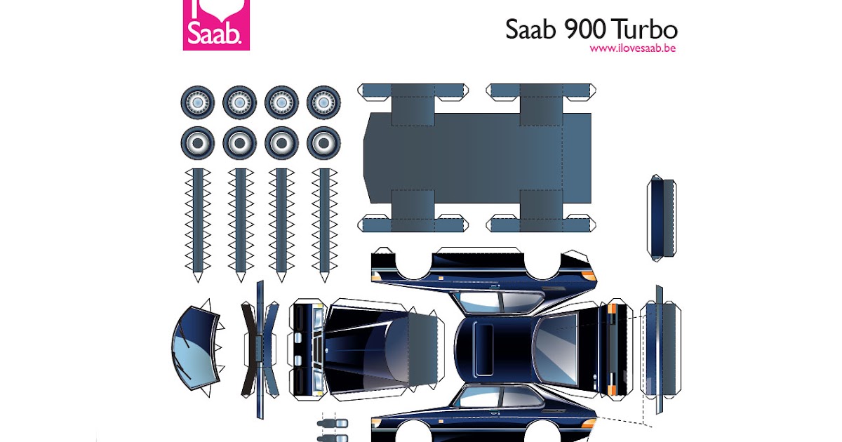 SP. Papel Modelismo: PaperCraft Saab 900 Turbo