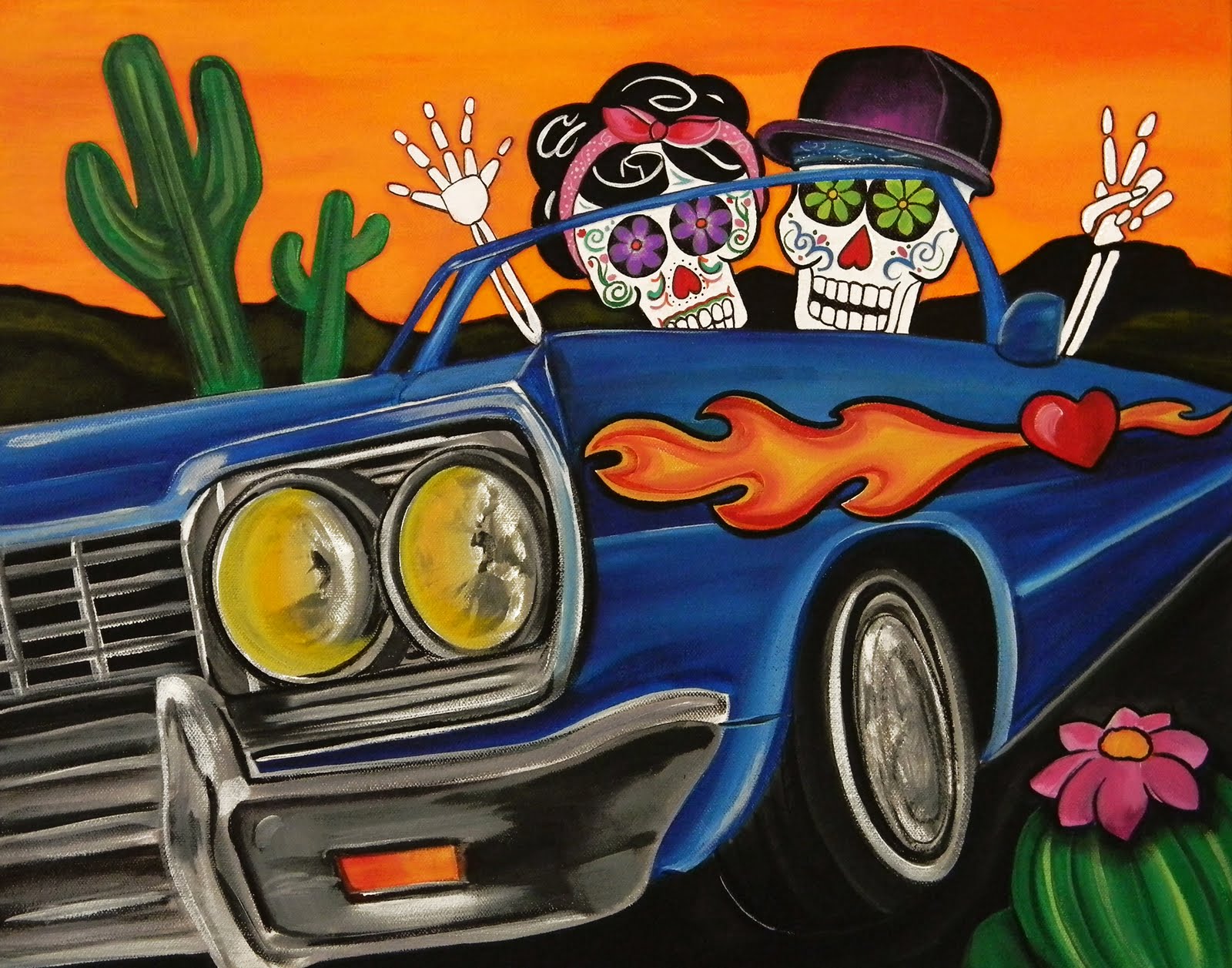 Urban Art by Melody: New Day of the Dead Paintings for Xico Arte Y ...