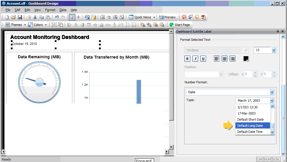 Sap Bo Dashboards 4 Binding Chart To The Query Objects Sap Business Objects 4 0