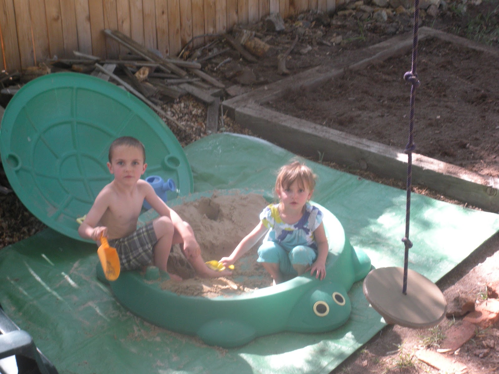 Party of FIVE: For love of a green turtle sandbox