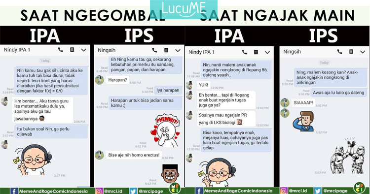 10 Meme Chat 'Anak IPA vs Anak IPS' Ini Kocaknya Bikin Ingat Masa SMA