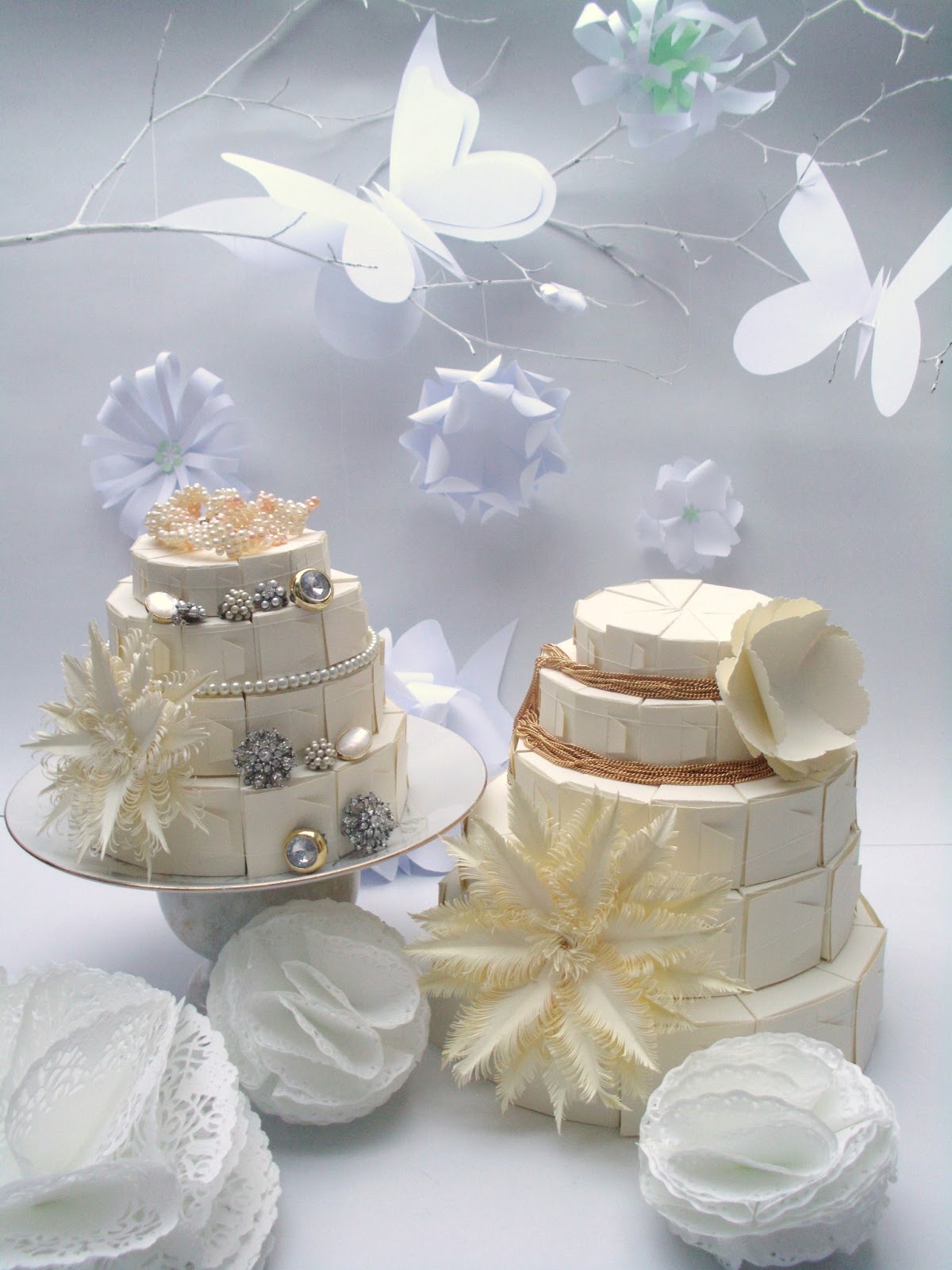 Handmade Paper-Heaven: Paper cake decor / Decor cu tort din hartie