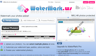 Lebih Mudah Memberi Watermark Pada Banyak Gambar dengan Watermark.ws