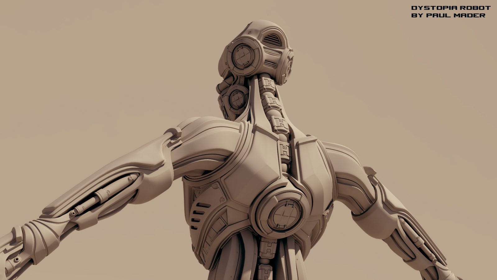 Paul Mader: Robot Highpoly backside