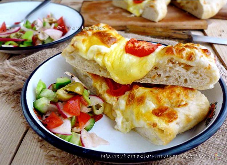 Citra's Home Diary: Peynirli Pide / #Turkish Pide bread with cheese ...
