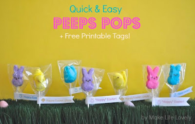 Peeps Pops + Free Printable Tags - Make Life Lovely