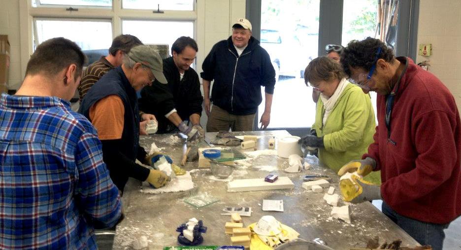 dry plaster casting | Washington Glass Studio