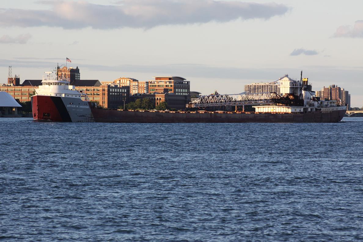 Michigan Exposures: The Arthur M. Anderson Passes Detroit