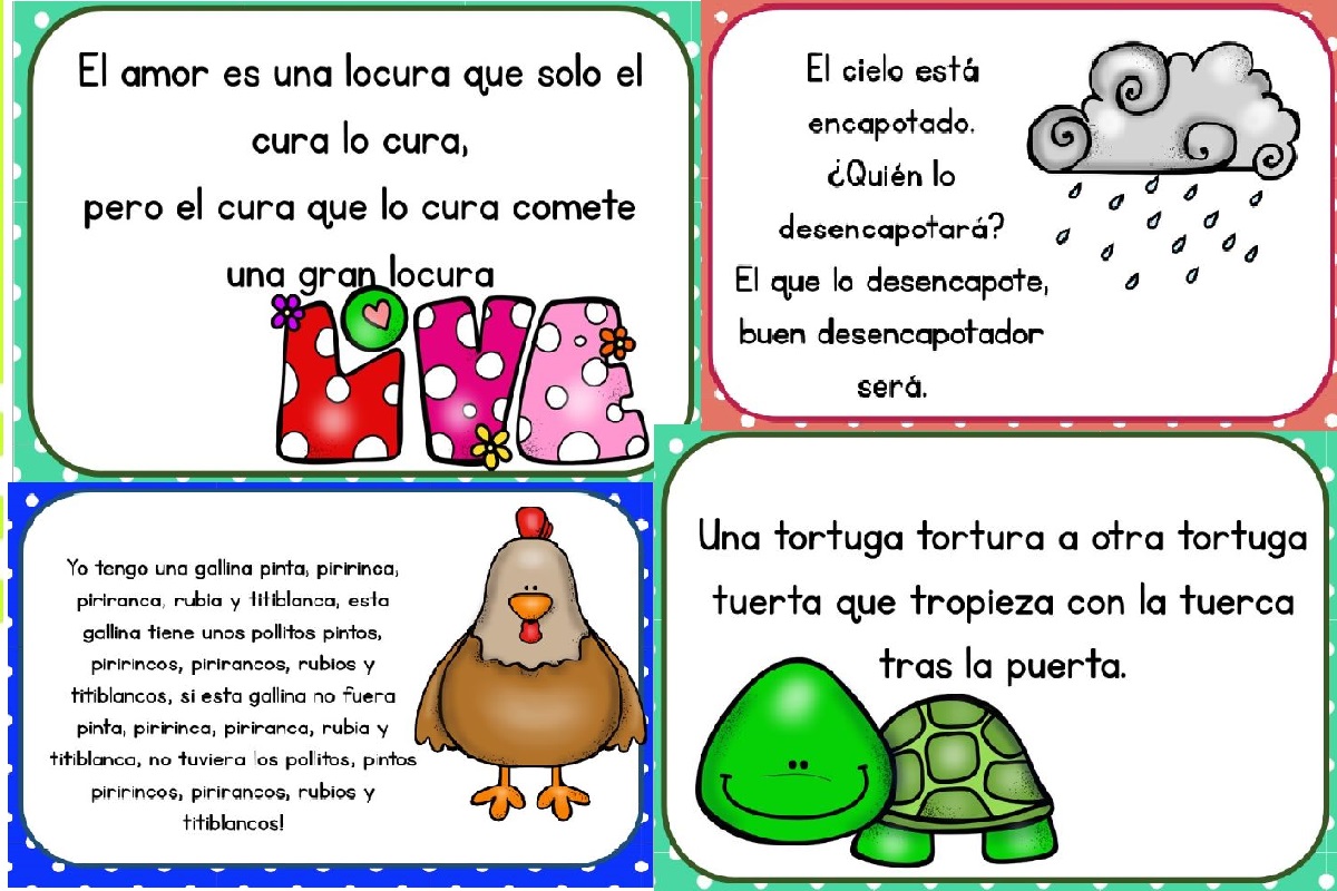 Divertidos Trabalenguas Infantiles ~ DIPLOMAS GAFETES Y MATERIAL EDUCATIVO