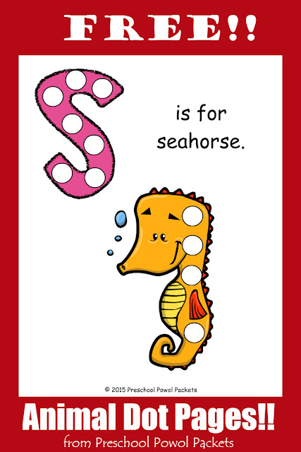 {FREE} Letter S Animal Alphabet Dots Printable! | Preschool Powol Packets