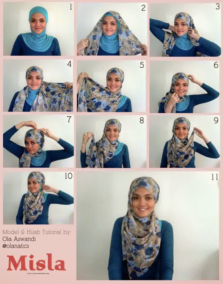 Tutorial Cara Pakai Jilbab Segi Empat & Pashmina