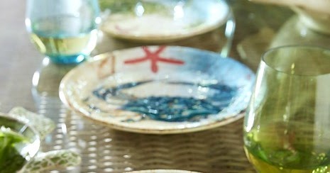Coastal & Nautical Melamine Plates & Dinnerware for Outdoor ...