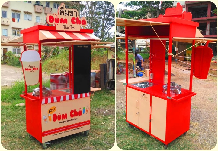 Gerobak Minuman- Gerobak Thai Tea | Jasa pembuatan Gerobak unik
