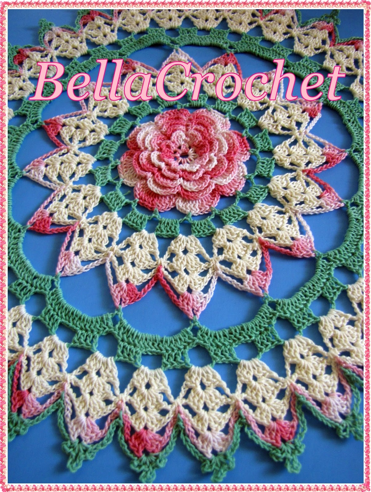 BellaCrochet: Rhapsody Rose Doily: A Free Crochet Pattern For You