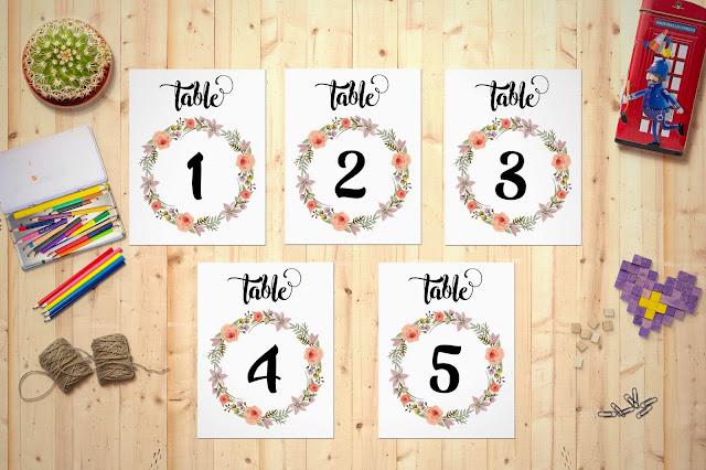 PaperBelle MNL: FREEBIES - Printable Wedding Table Number