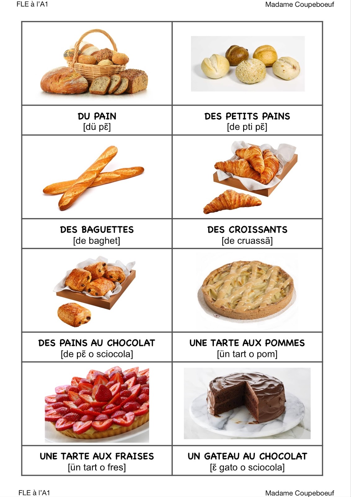 FLE À L'A1: Les quantités