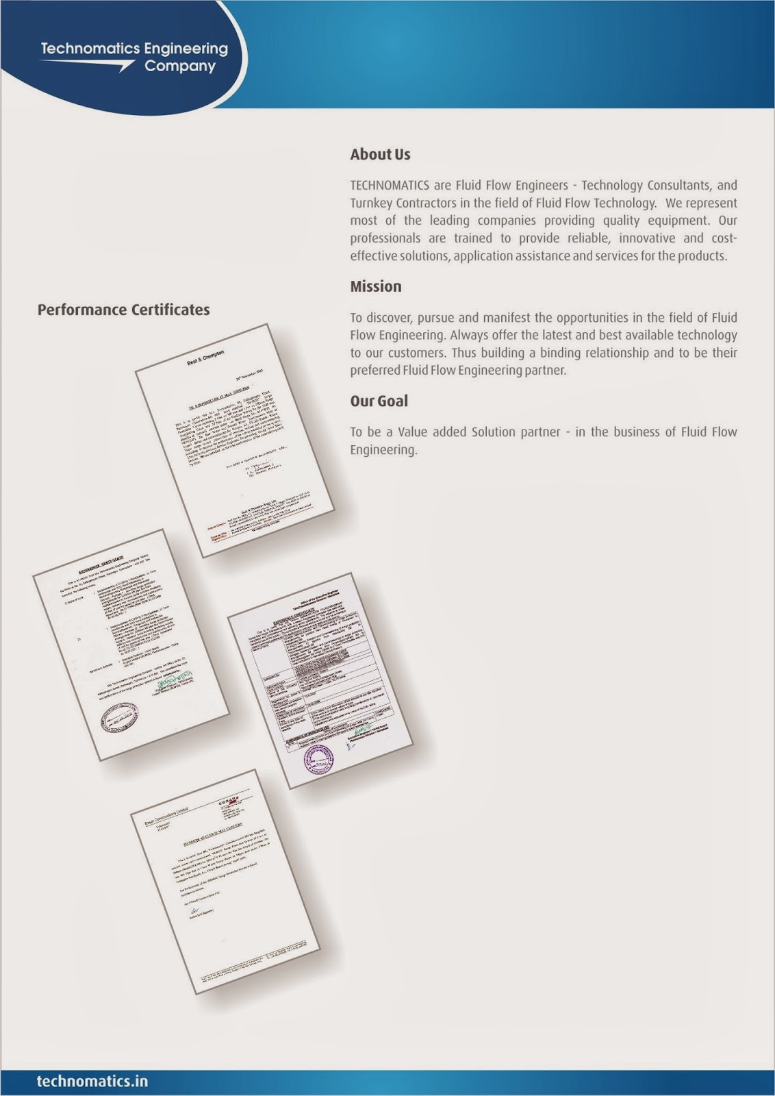Technomatics Engineering Company: Technomatics Catalogue