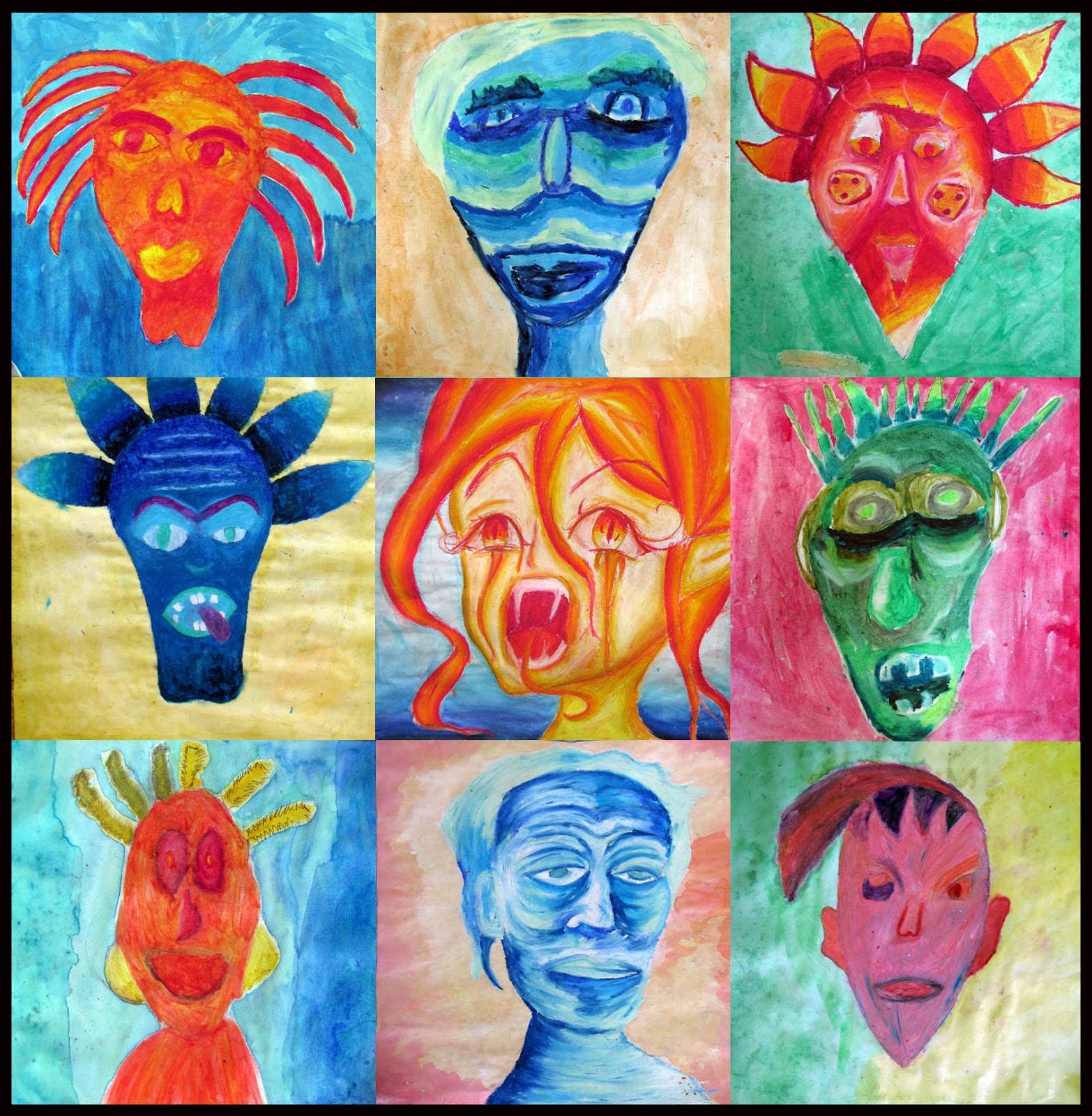 The Visual Arts Studio: Expressive Portraits: Grade 6