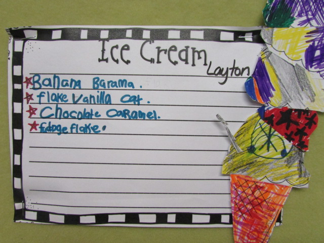 Mrs Bizzy's Class Blog: Alliteration Ice Cream Flavours