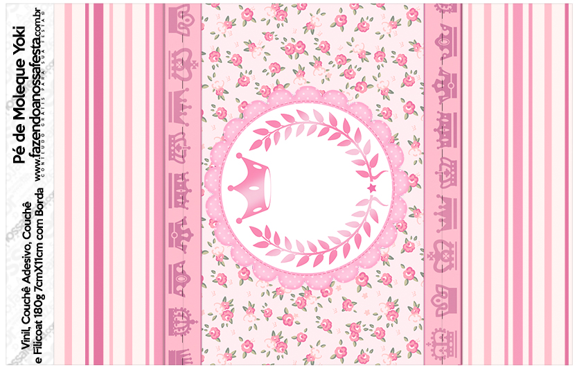Pink Crown in Shabby Chic Free Printable Candy Bar Labels. | Oh My ...
