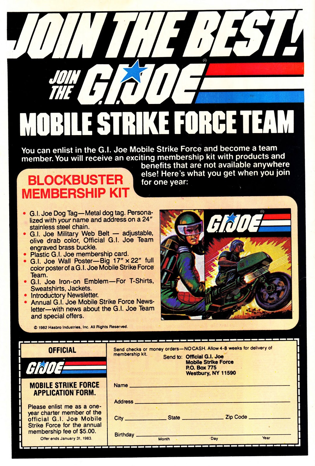 STARLOGGED - GEEK MEDIA AGAIN: 1982: G.I. JOE CLUB ADVERT