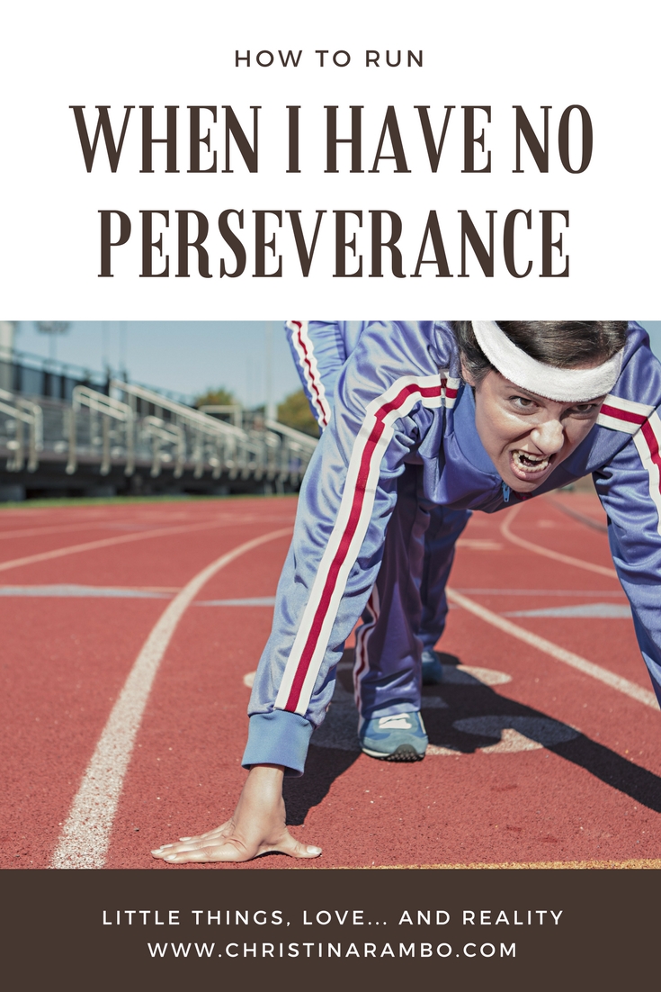 Little Things, Love ... and Reality: How to Run When I Have No Perseverance
