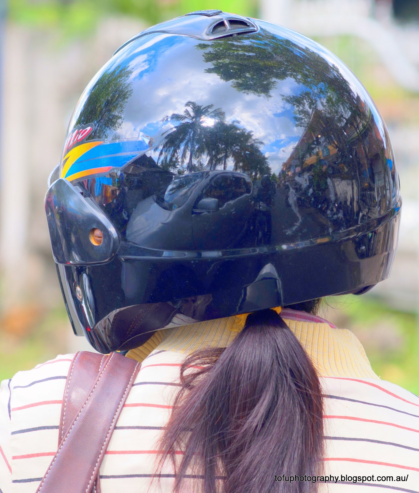 Tofu Photography: Helmet reflection