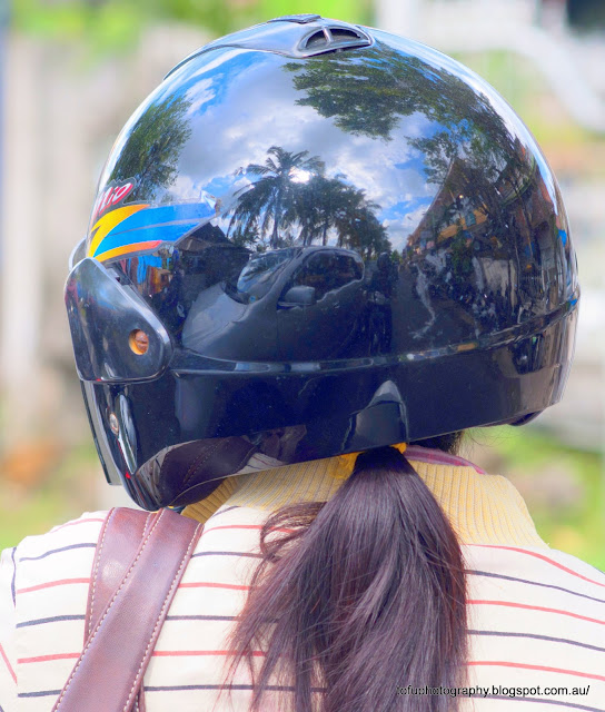 Tofu Photography: Helmet reflection