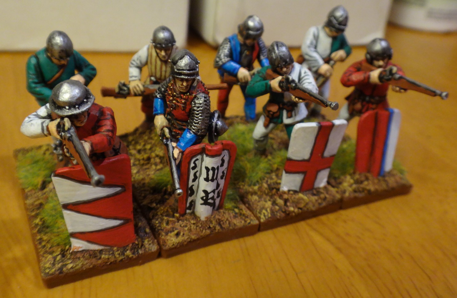 Arma Virumque Cano: Handgunners with pavises - finished unit