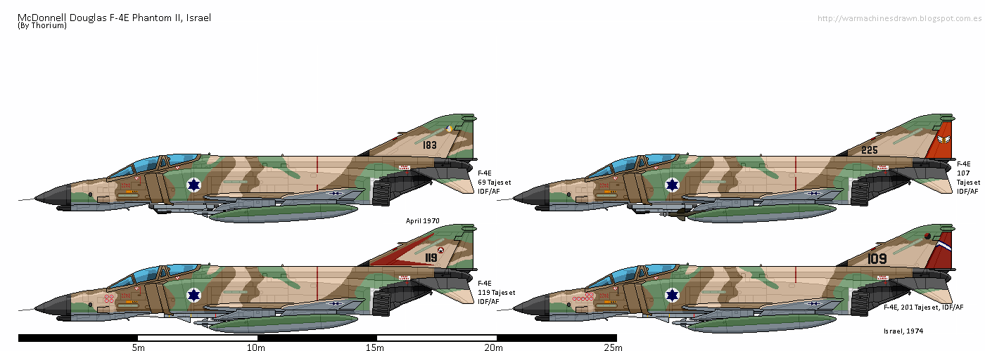 War Machines Drawn: McDonnell Douglas F-4E - Israeli Users