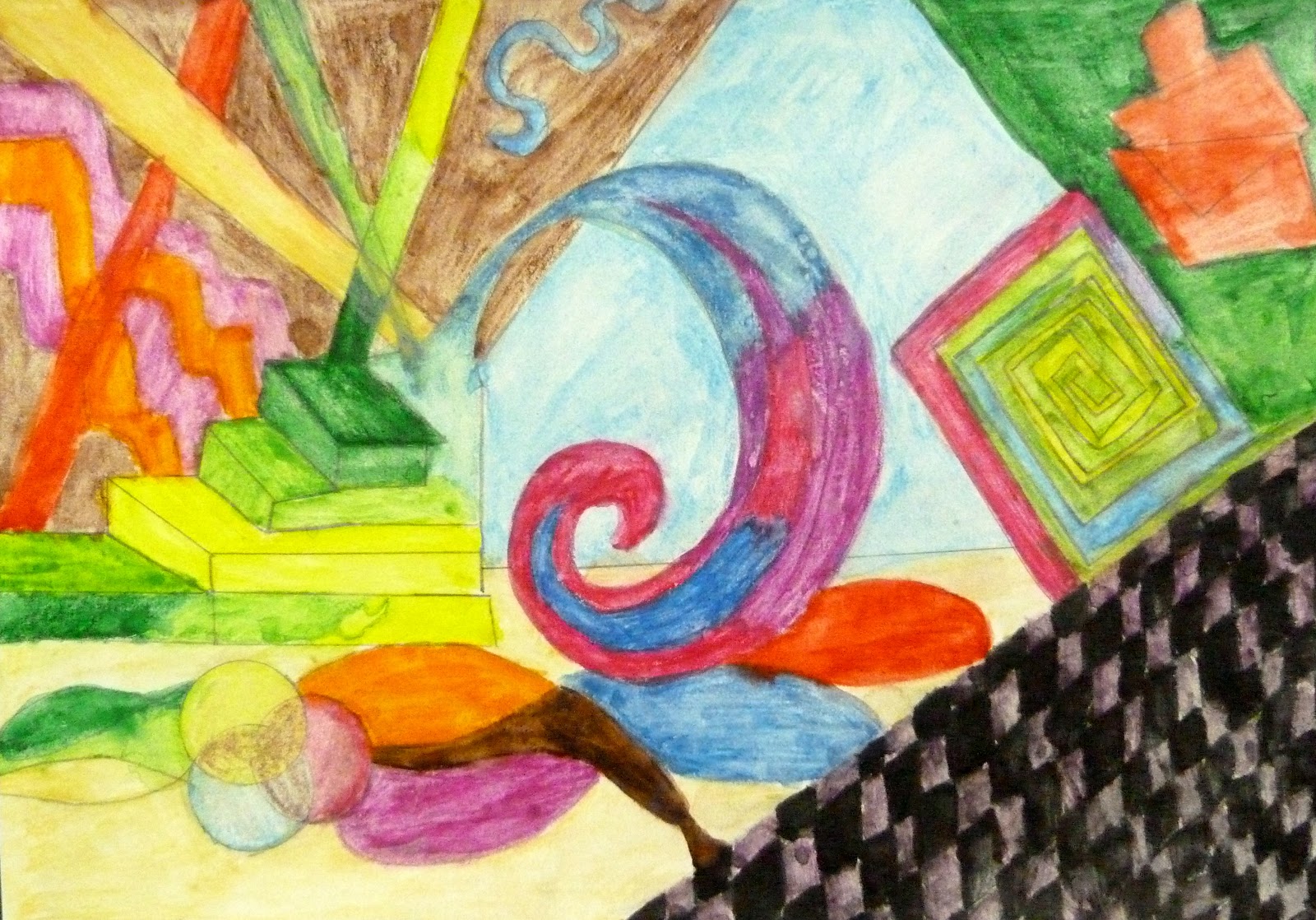 EDUCACIÓN PLÁSTICA Y VISUAL: COMPOSICIONES ABSTRACTAS