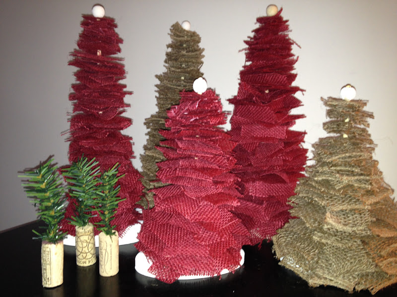 My Twig and Twine Nest: Stacked Burlap Tree Tutorial