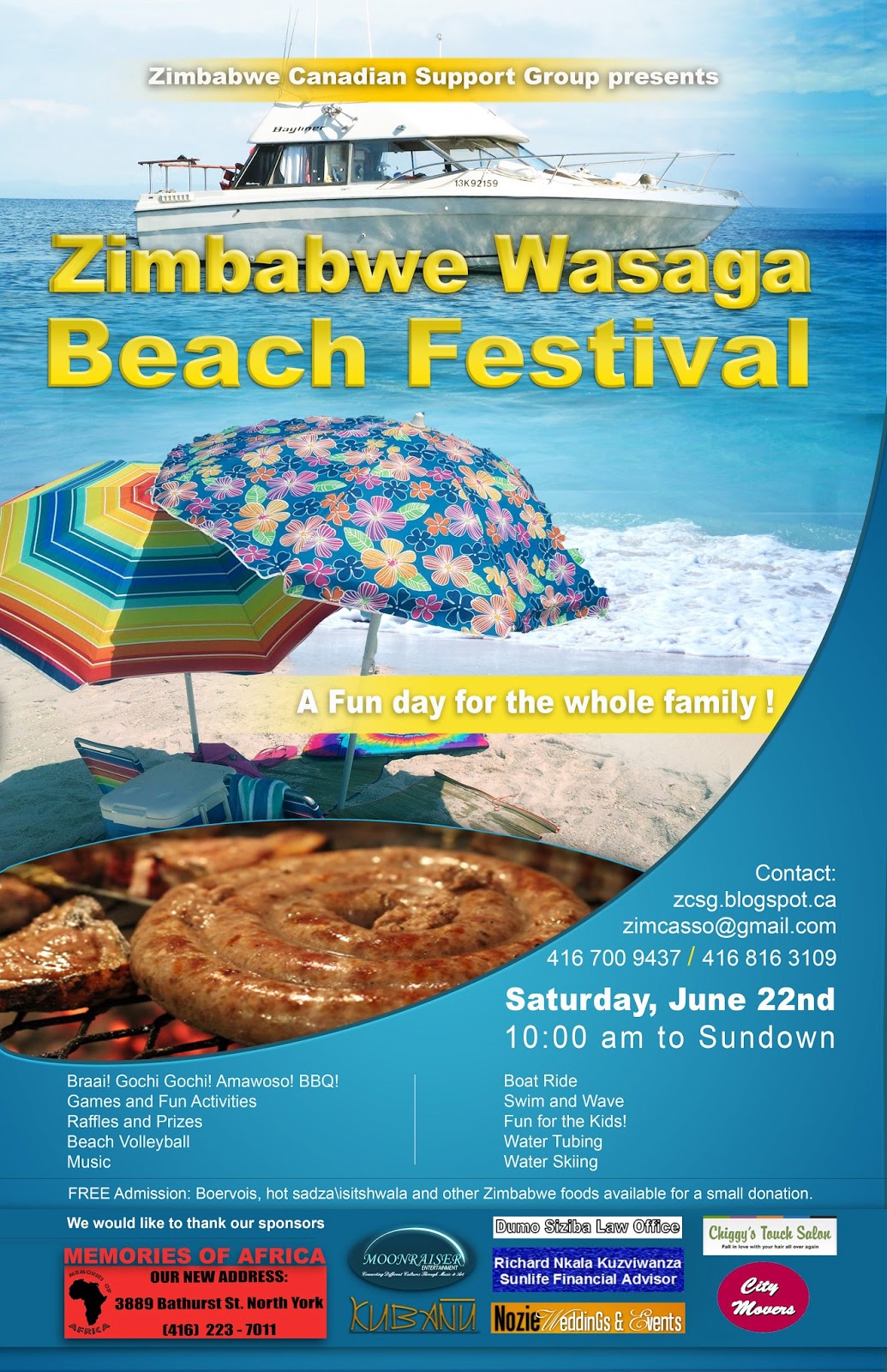 Zimbabwe Canadian Support Group: Zimbabwe Wasaga Beach Festival - Sat ...