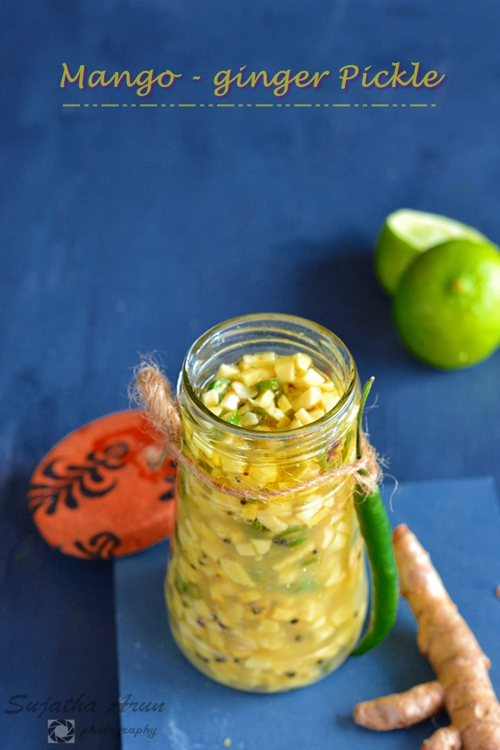 Spices and Treats: Mango-Ginger Pickle | Manga-inji Oorugai