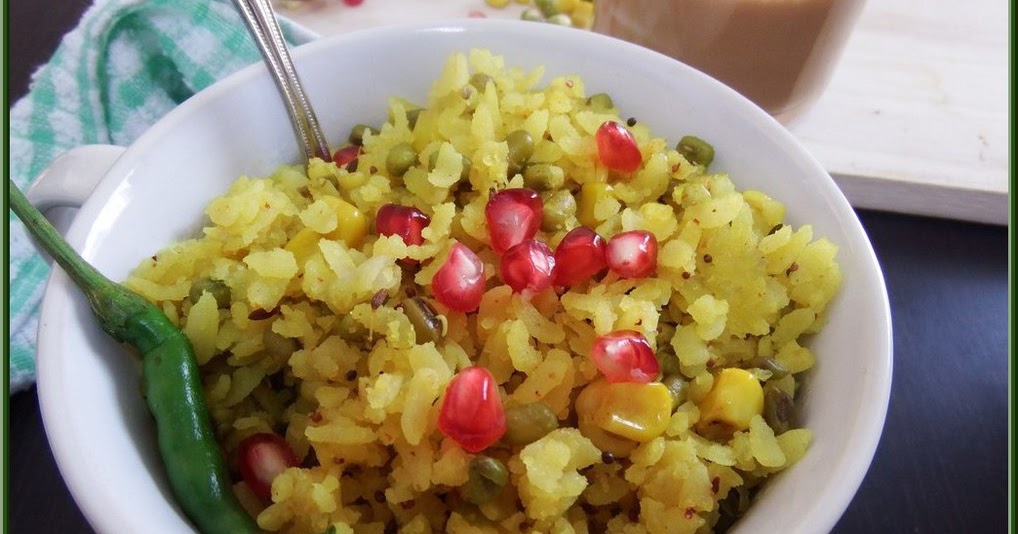 Sprouted Moong & Corn Poha