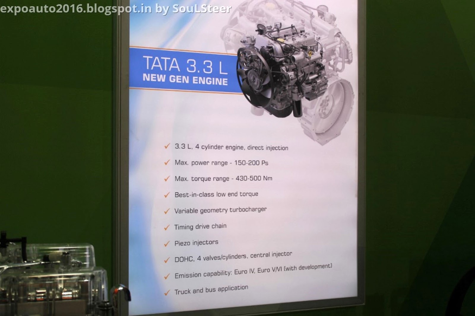 Auto Expo 2016 by SouLSteer: Tata 3.3L, 5L, 5.7L CNG engine and G550 ...