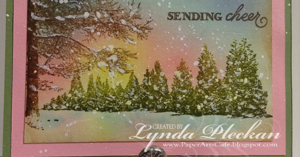 PaperArts Cafe: Sending Cheer Snowy Scene