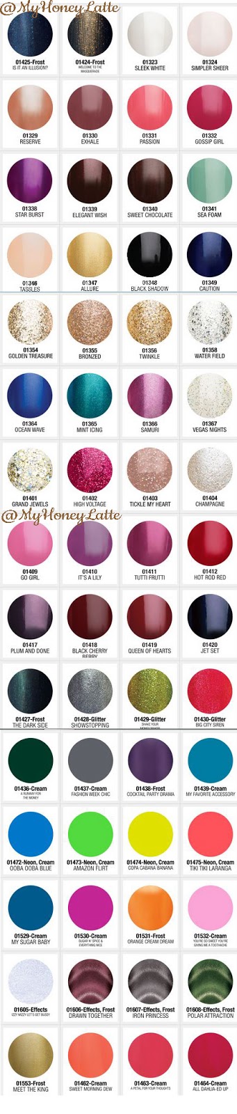 MyHoneyLatte: Gelish color swatches - Gel Manicure- Must wear UV ...