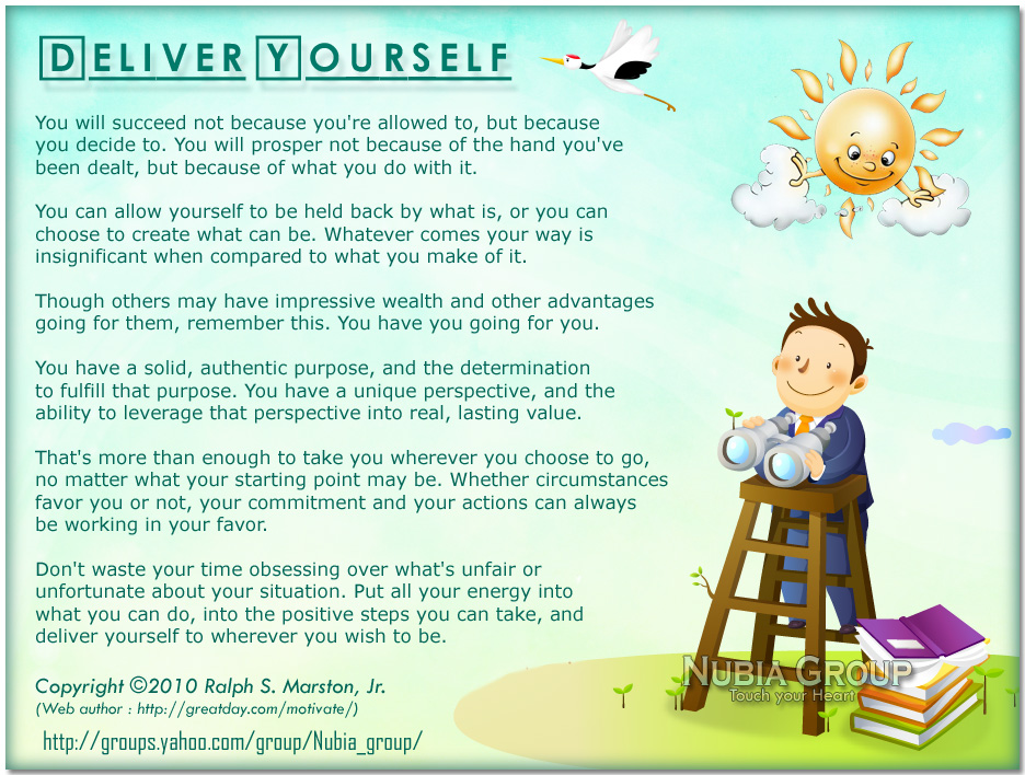 * Nubia_group Inspiration *: Deliver yourself