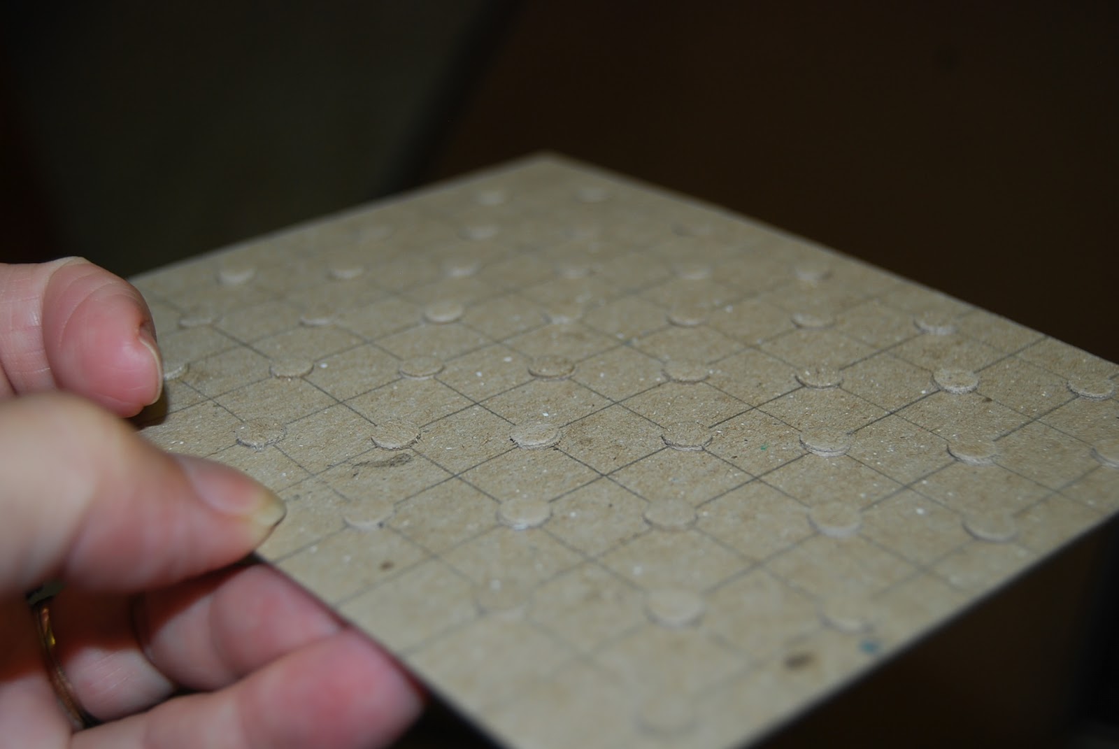 Dexter's Designs: DIY embossing folder--polka dots & stripes