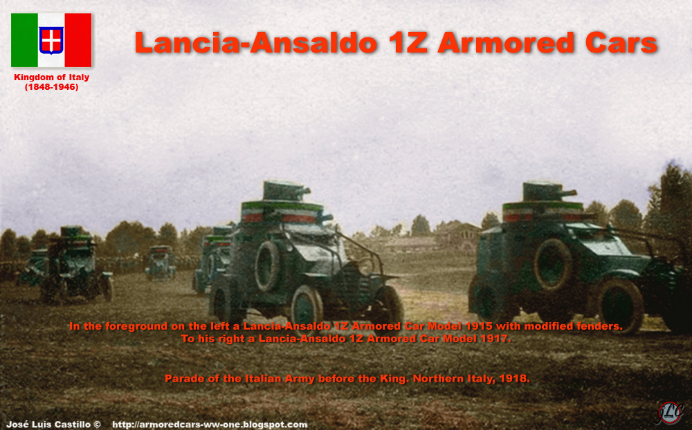 Armored Cars in the WWI: Italian Lancia-Ansaldo 1Z Armored Cars (1915 ...