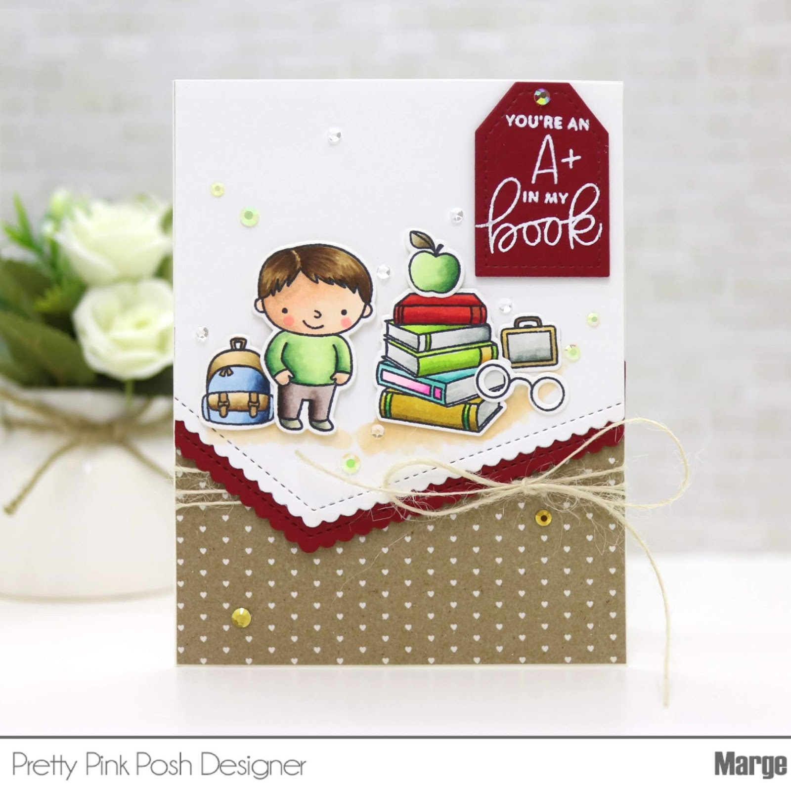 Marge Crafts: [Pretty Pink Posh] Cards for School Friends Set