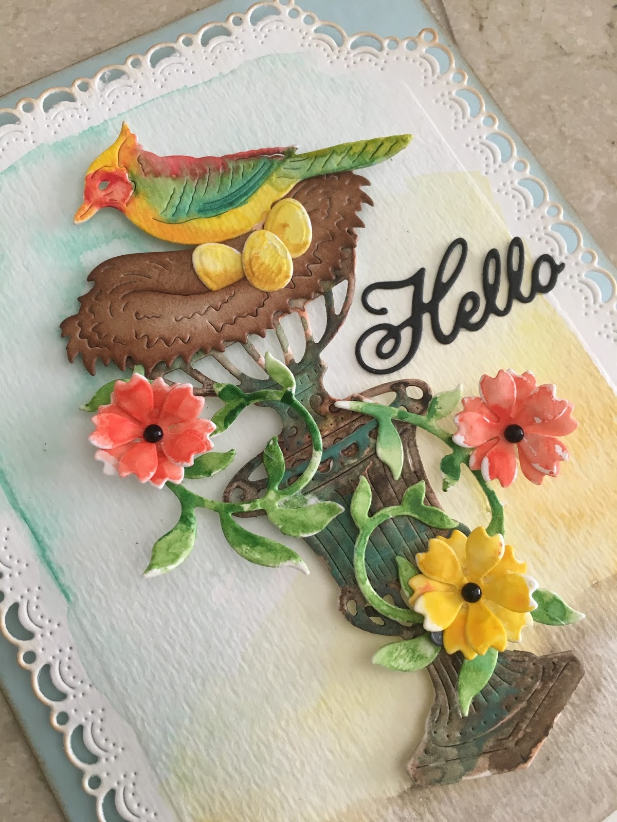 Hello card by Eva Dobilas - Cheery Lynn Designs Inspiration Blog