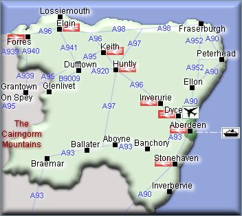 Grampian Map Regional Political